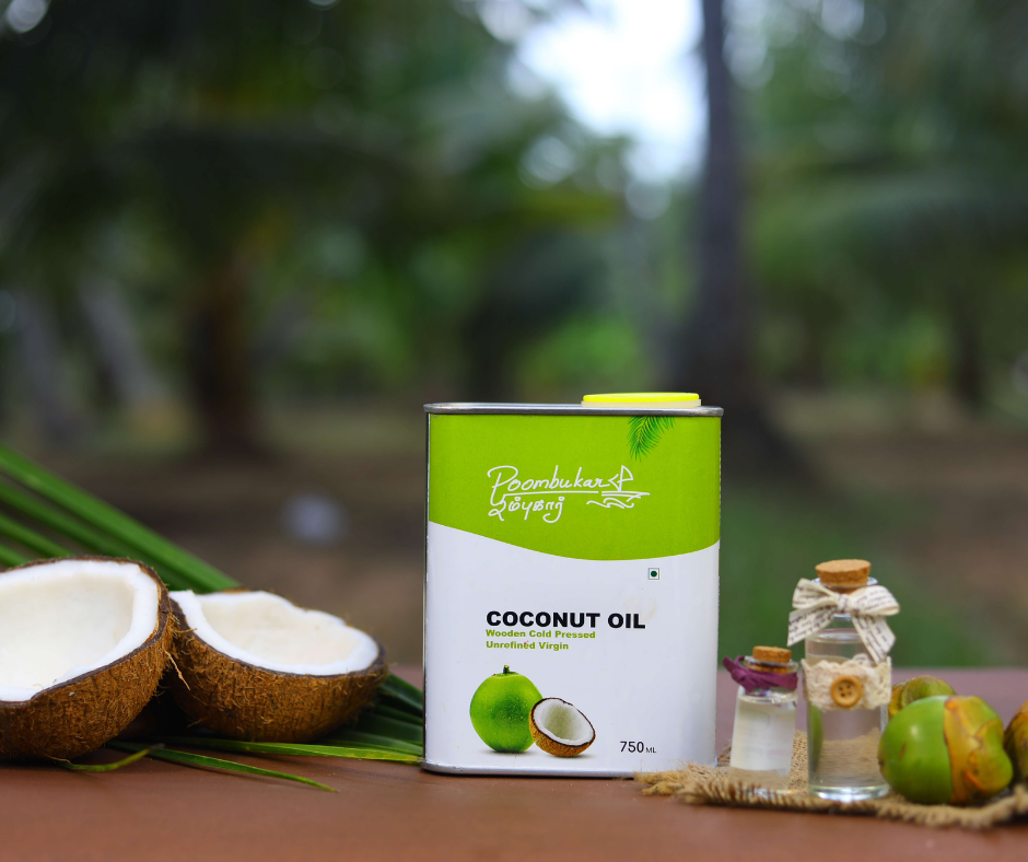 Poombukar Wooden Cold Pressed Unrefined Coconut Oil 750ml – Poombukar ...